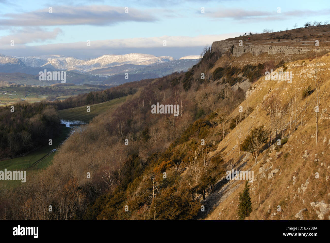 The Kentmere Fells from Scout Scar, Kendal, Cumbria, England, United ...