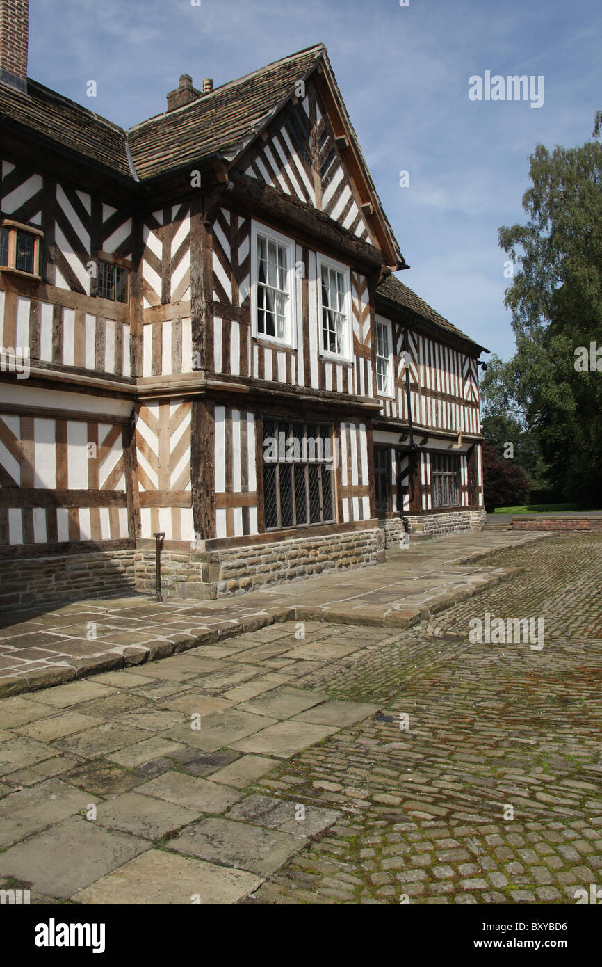 Adlington Hall & Gardens, England. The Tudor exterior of Adlington Hall ...