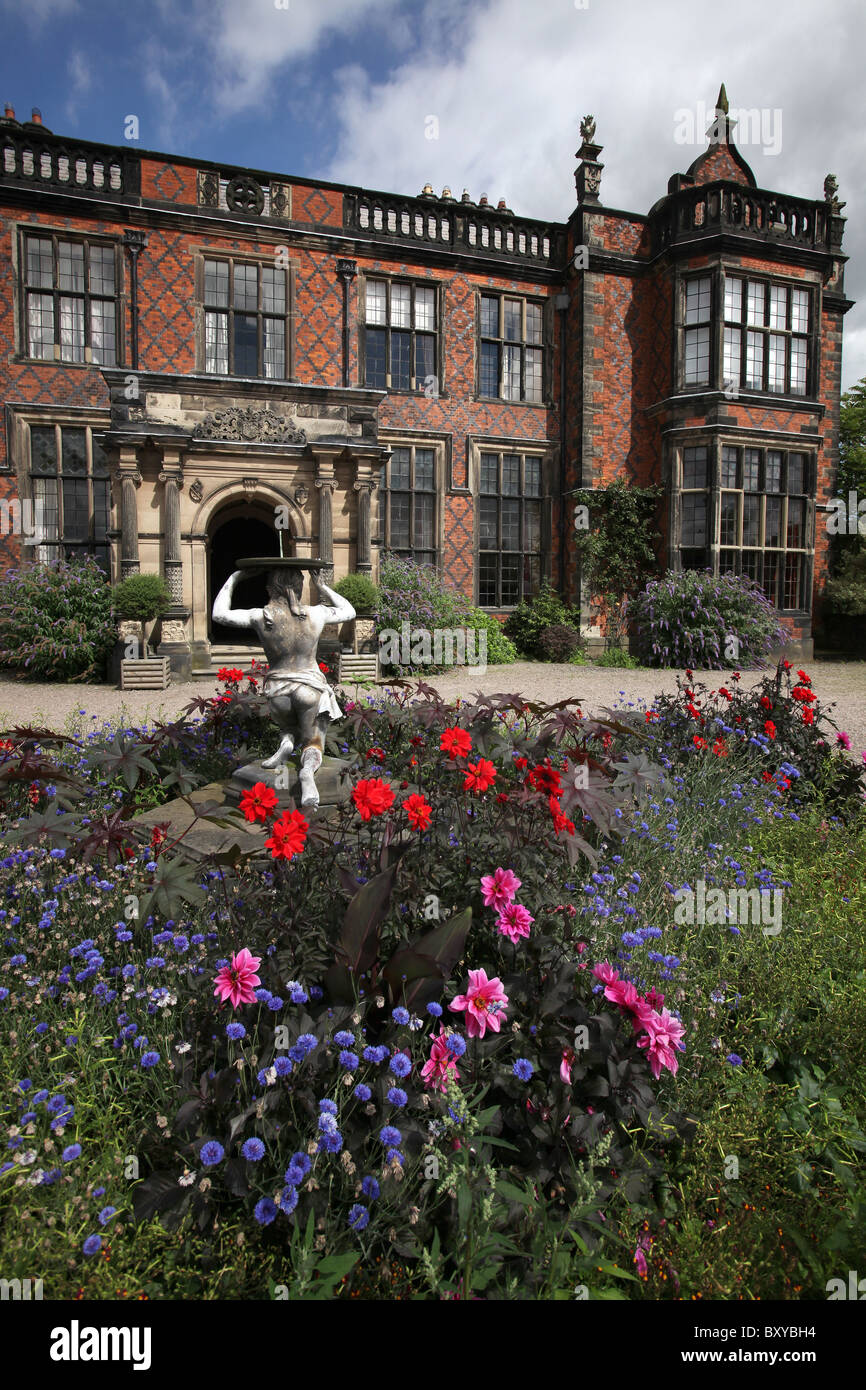 Arley Hall & Gardens, England. Flower bed in front of the south ...