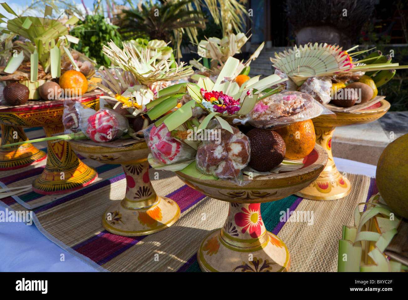 Balinese Offering, Alam Batu, Bali, Indonesia Stock Photo - Alamy