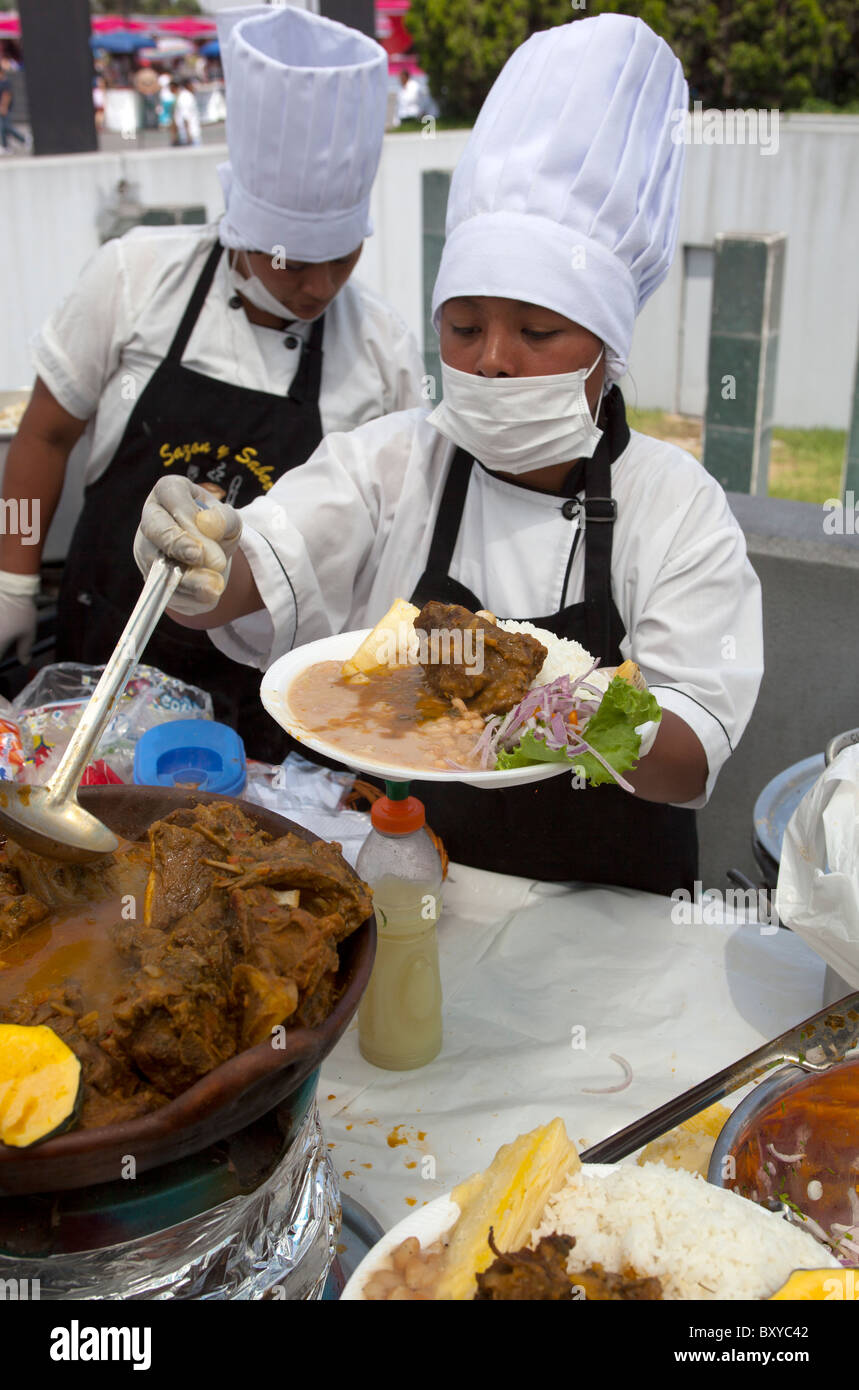 Serving Guinea Pig or Cuy at Market Stall Lima Peru - An example of the ...