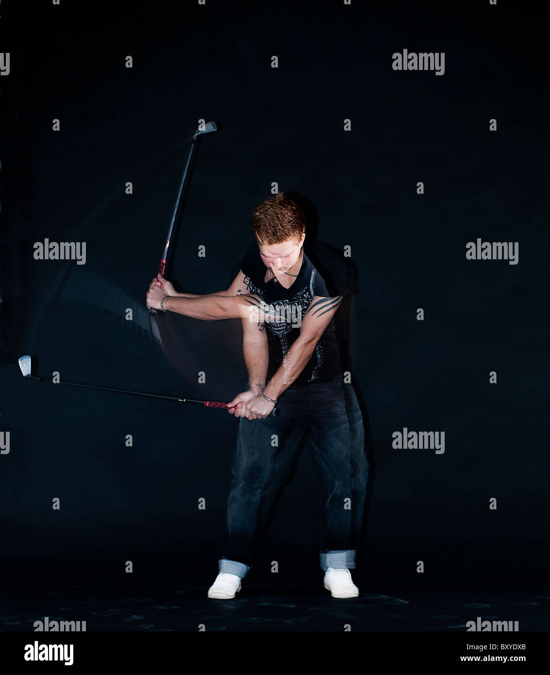 Sport golf action swing hi-res stock photography and images - Alamy