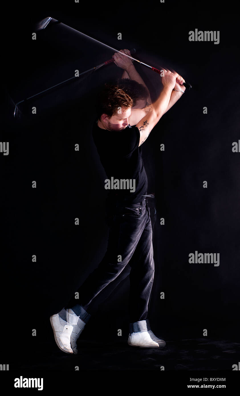 Sport golf action swing hi-res stock photography and images - Alamy