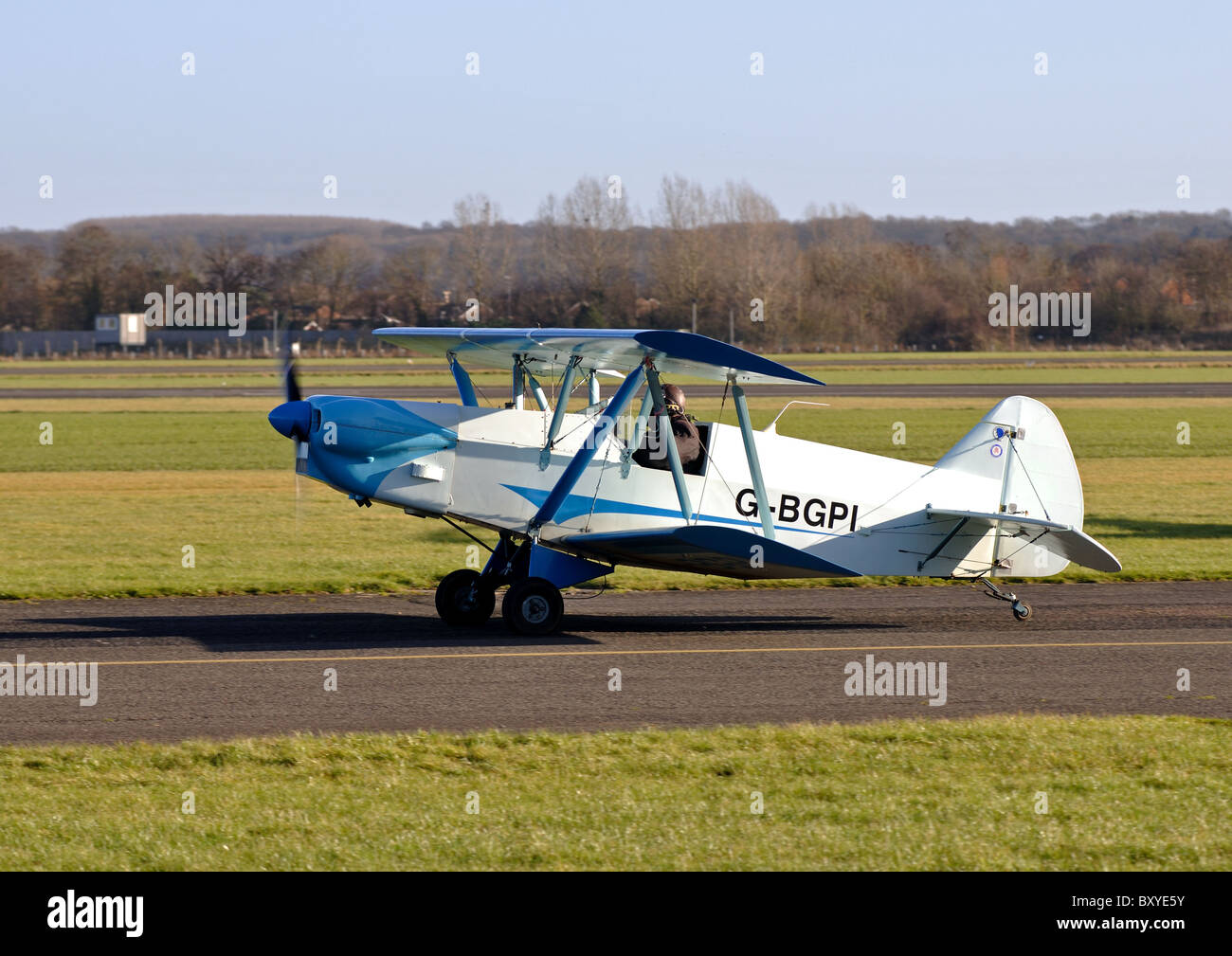 Plumb BGP-1 biplane at Wellesbourne Airfield, Warwickshire, UK Stock ...