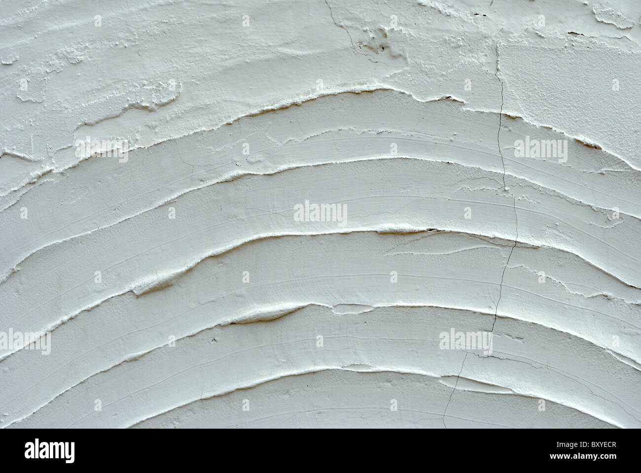 texture with white cement and plaster bas relief lines and spatula ...