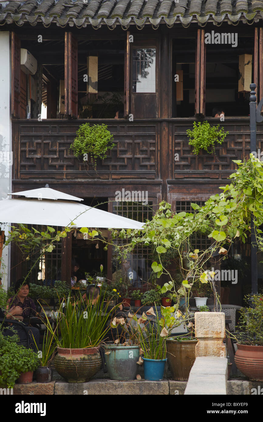 Traditional teahouse on Pingjiang Road, Suzhou, Jiangsu, China Stock ...