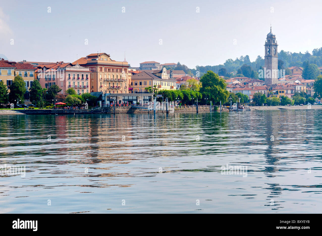 The town Pallanza Lake Maggiore Italy Stock Photo - Alamy