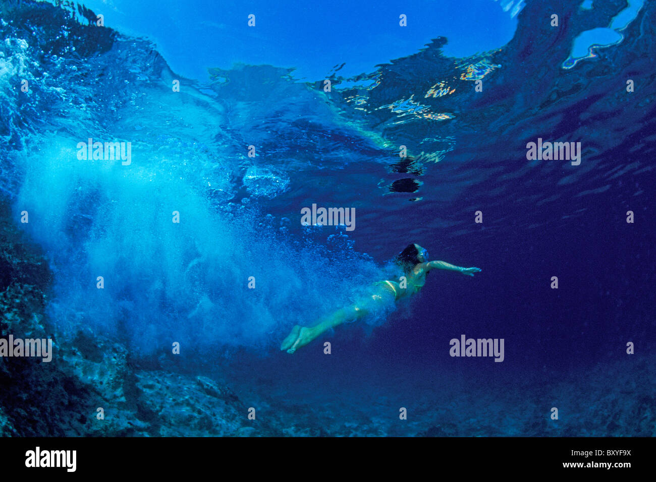 Free swimming underwater hi-res stock photography and images - Alamy