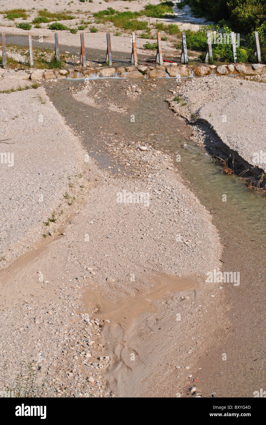 river of clear water with vegetation in the dry stream bed Stock Photo ...