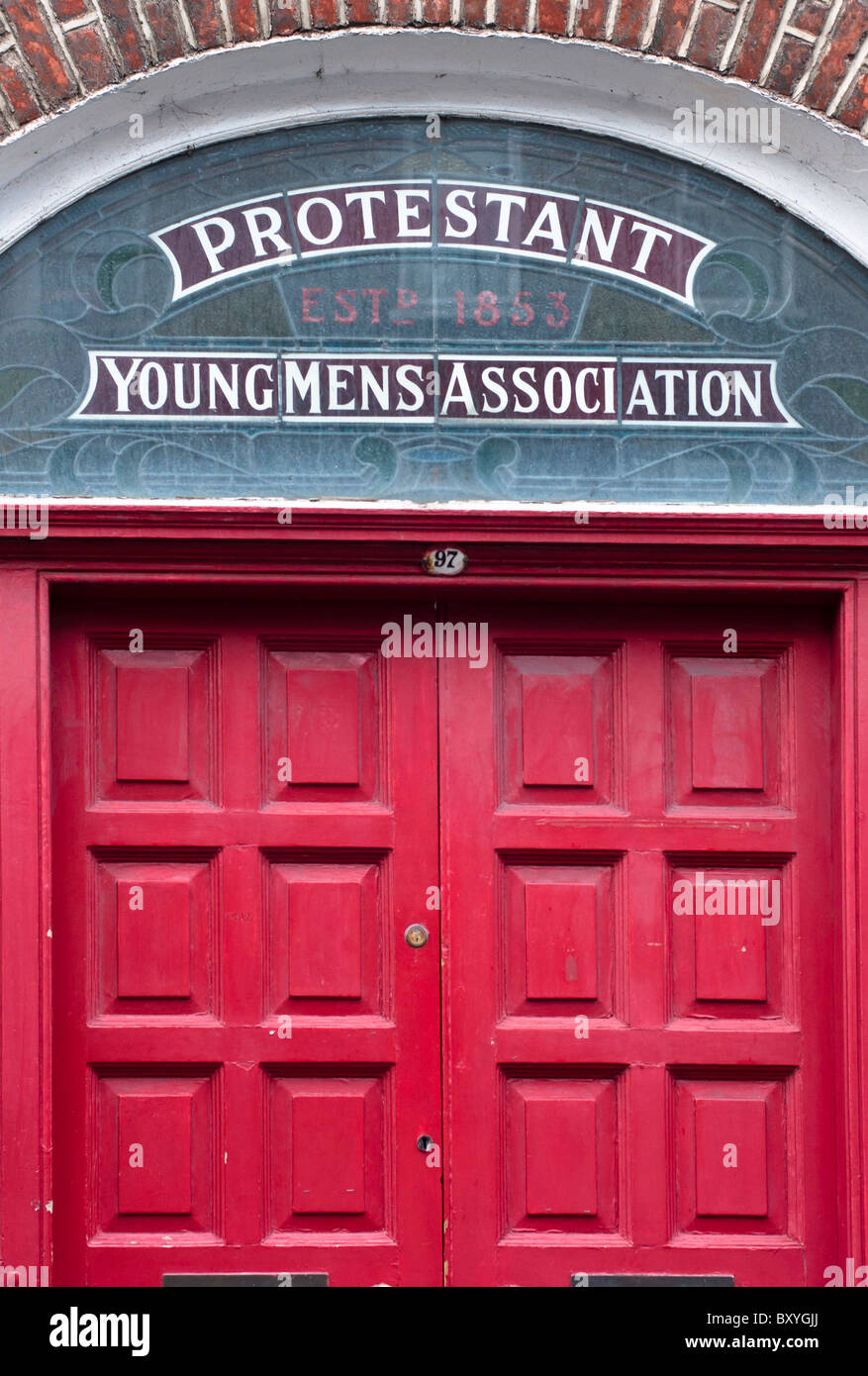 The entrance door to the Protestant Youngmens' Association on O'Connell ...
