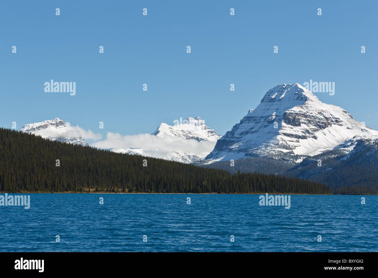 Mount Chephren and Waterfowl Lake, Icefields Parkway, Banff National ...