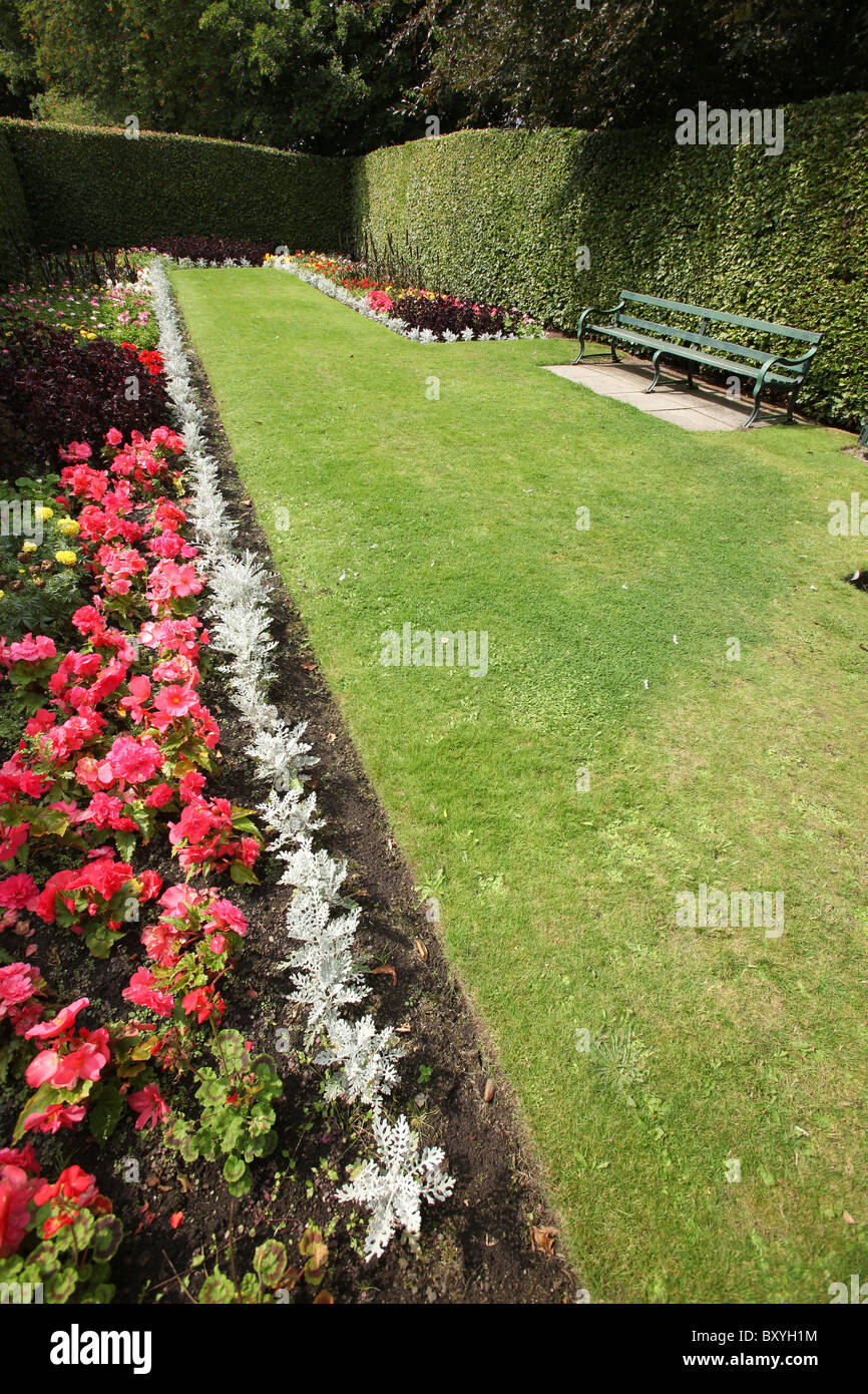 Walkden Gardens, Sale, England. Colourful summer view of Walkden ...