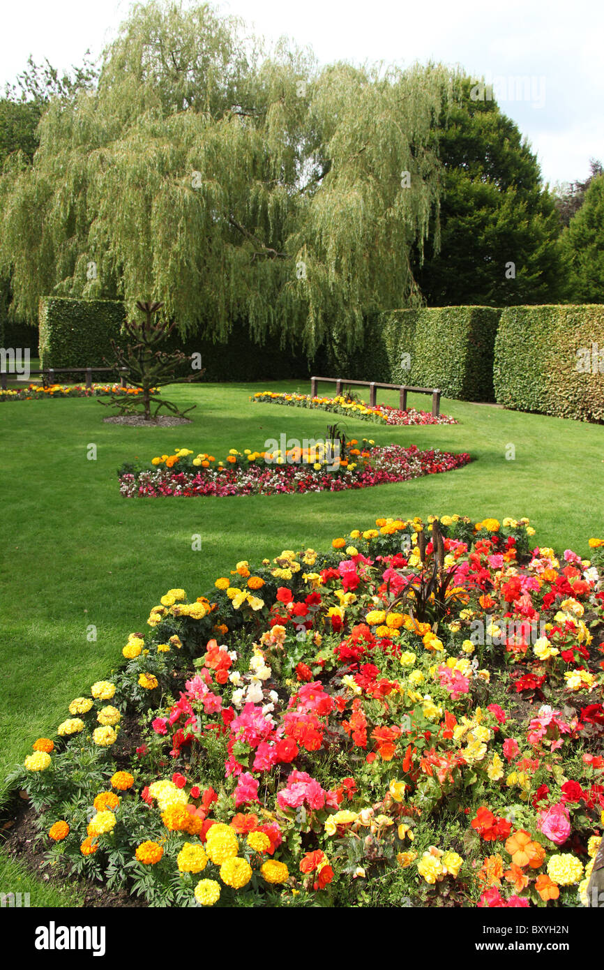 Walkden Gardens, Sale, England. Colourful summer view of Walkden ...