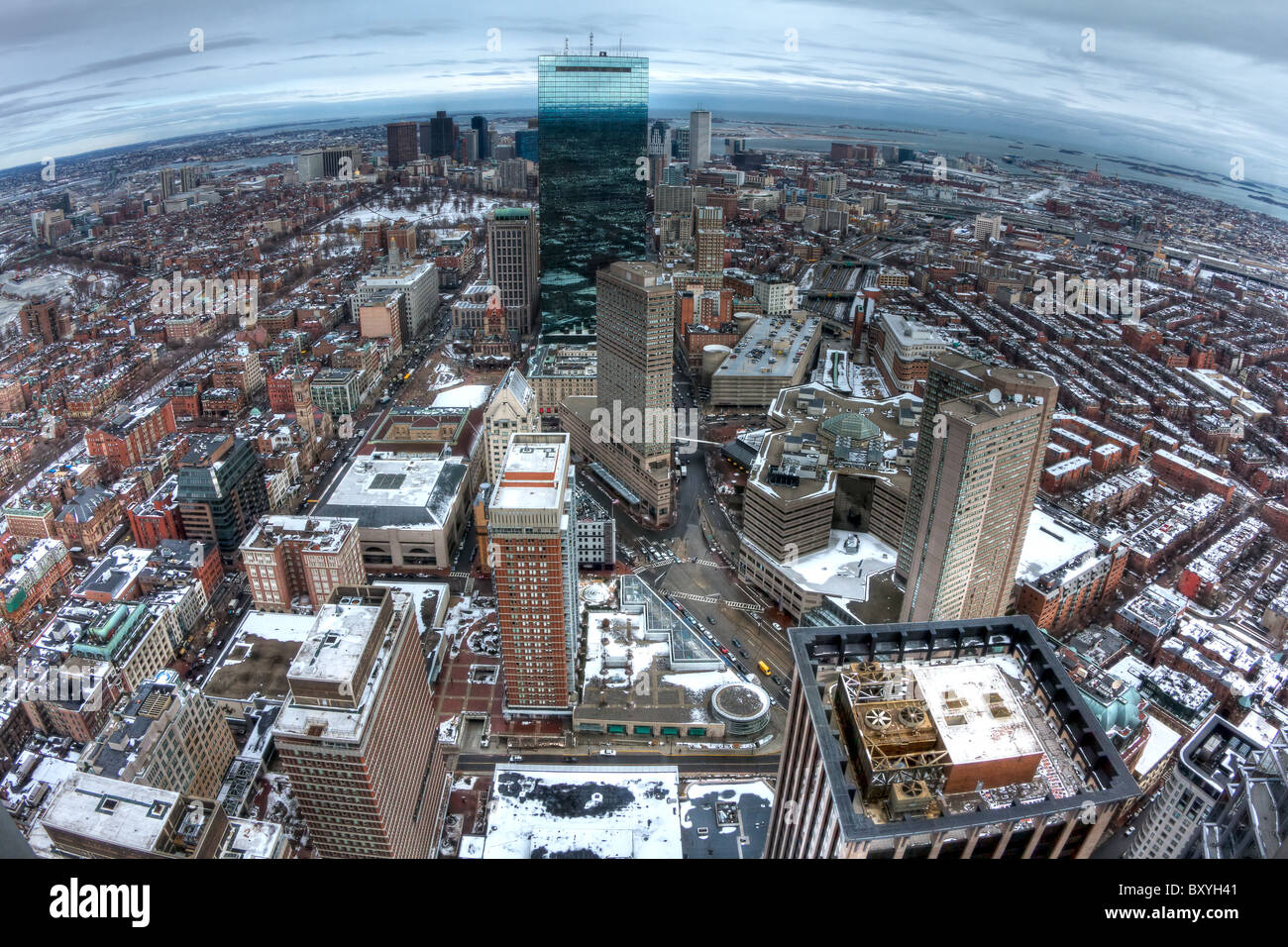 Boston skyline massachusetts prudential center hi-res stock photography ...