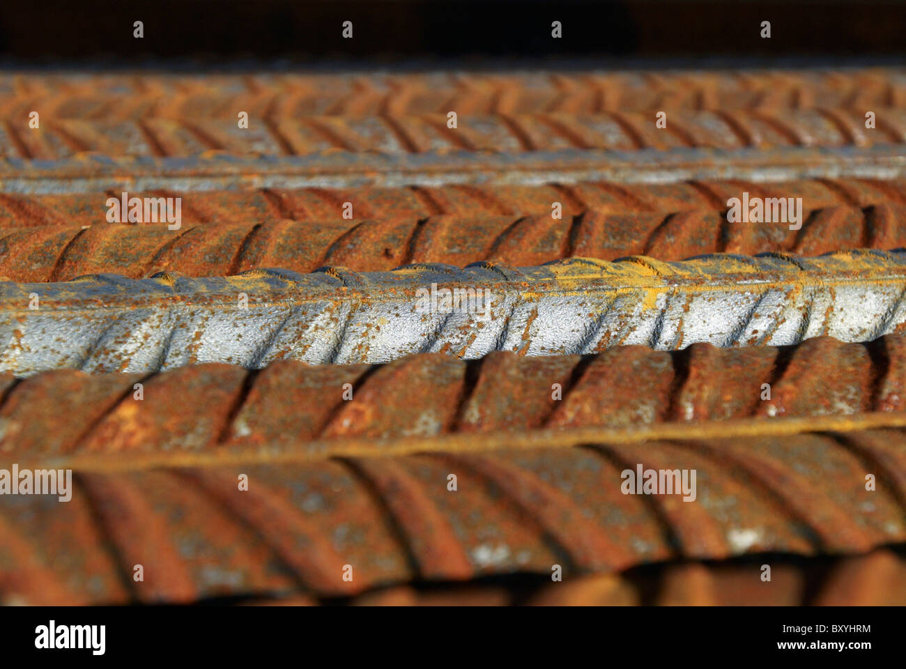 Concrete reinforcement: steel rebar detail Stock Photo - Alamy