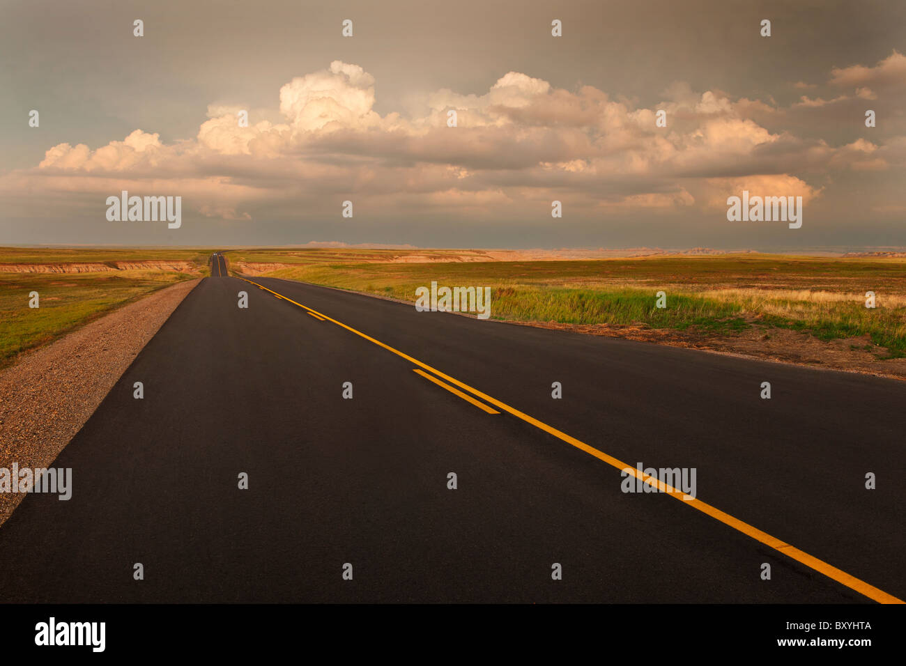 Road at sunset Stock Photo - Alamy