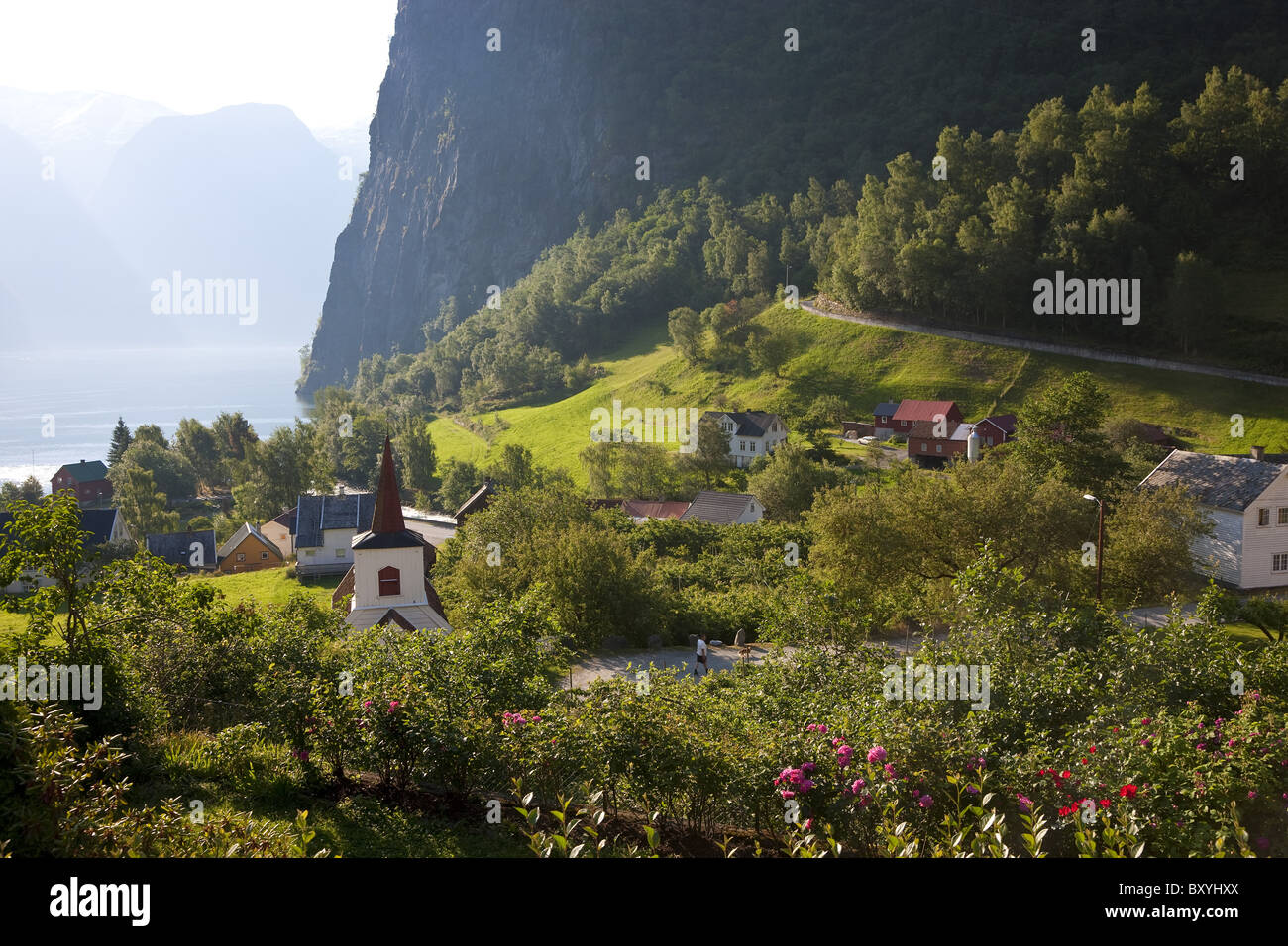 Undredal village, Aurlandsfjord, Norway Stock Photo - Alamy