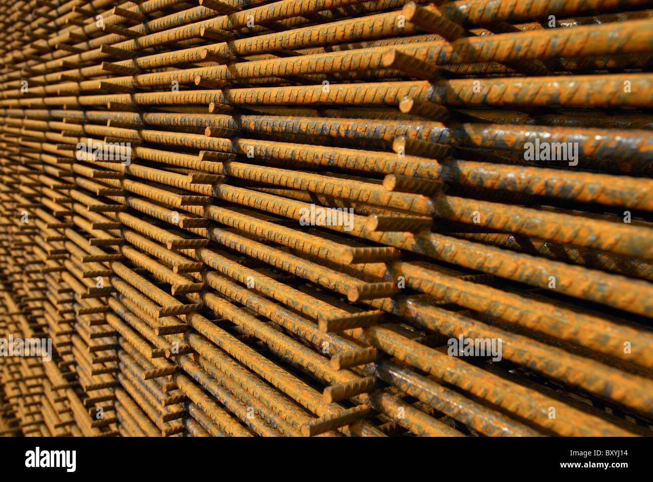 Concrete reinforcement: steel rebar detail Stock Photo - Alamy