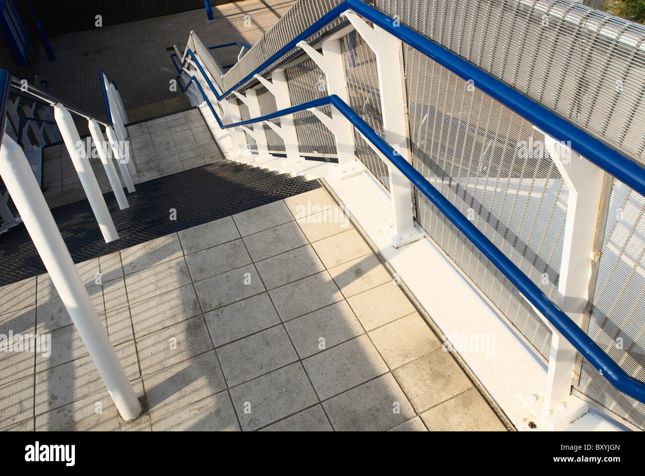 Steps at new Wembley Stadium train station London UK Stock Photo - Alamy