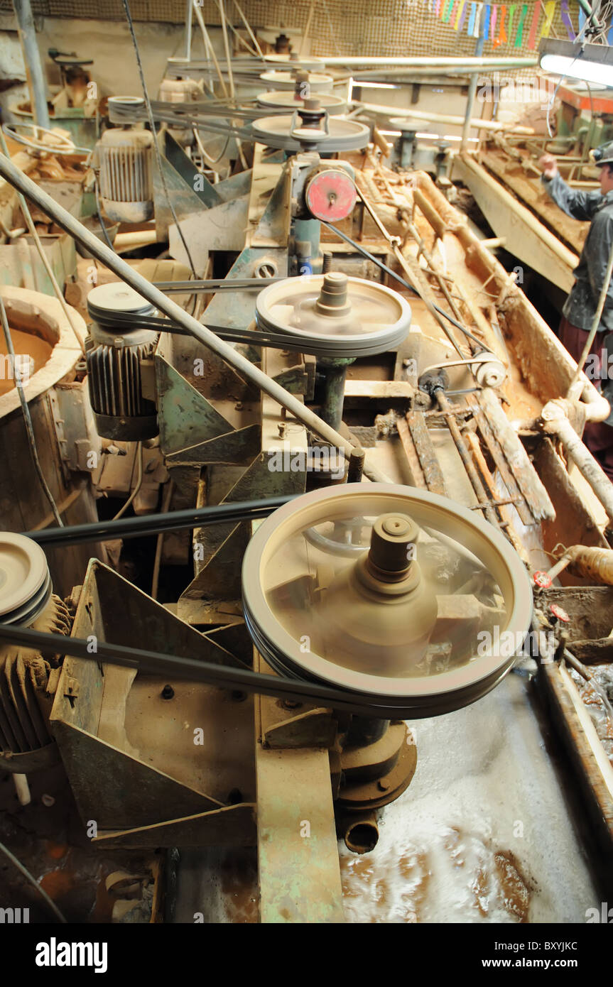 Primitive machinery used for extraction and purification of silver at ...
