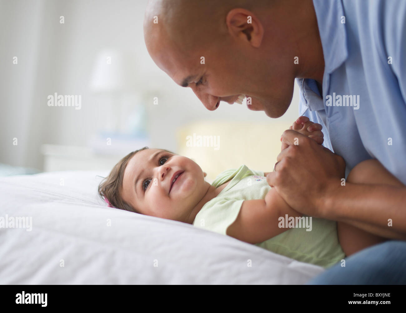 Father with small girl Stock Photo - Alamy