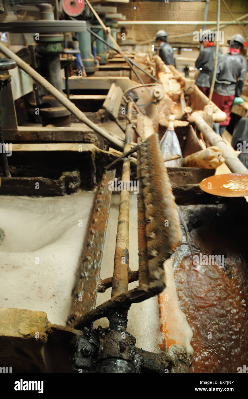 Primitive machinery used for extraction and purification of silver at ...