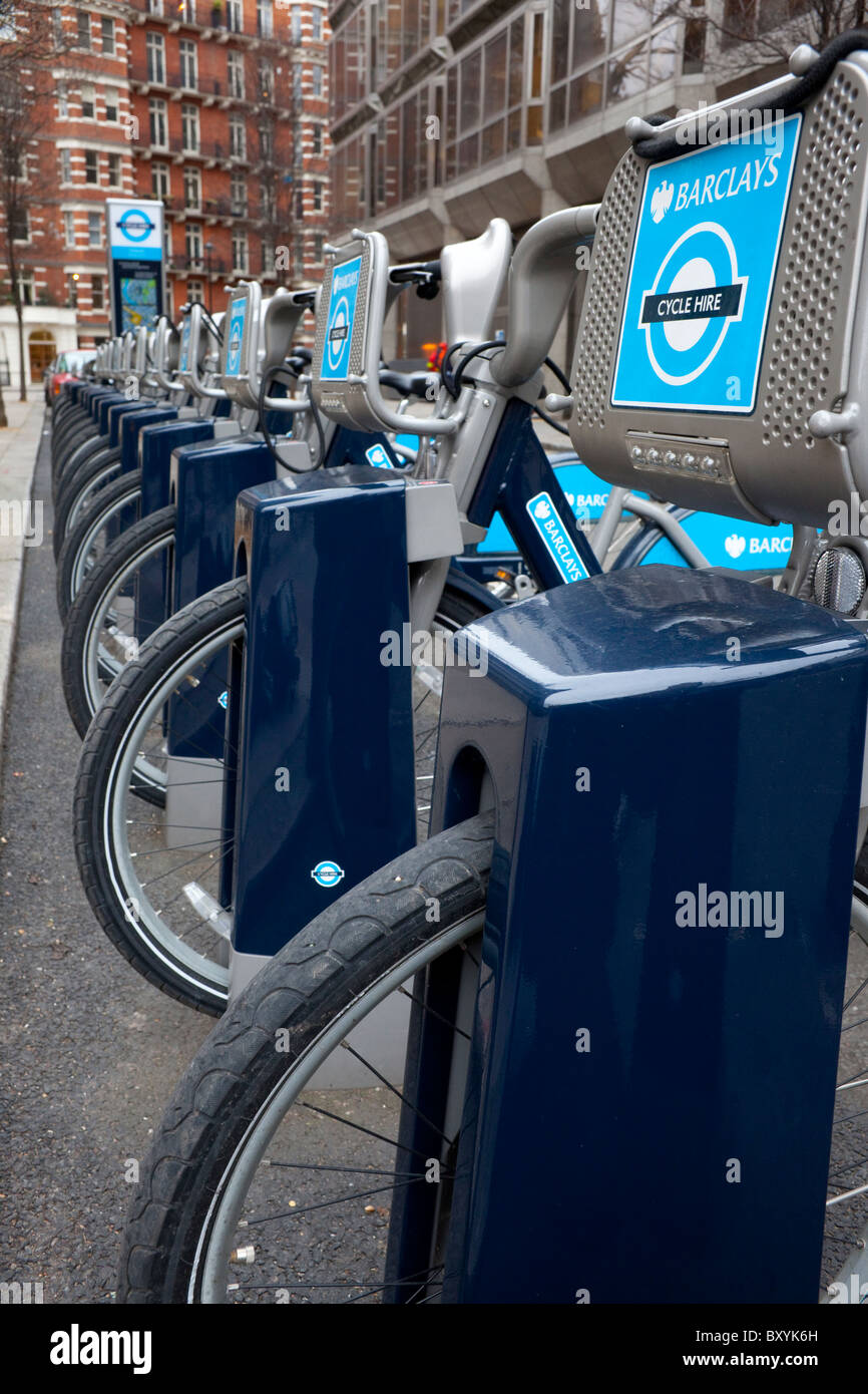 Boris Bikes in London UK Stock Photo - Alamy
