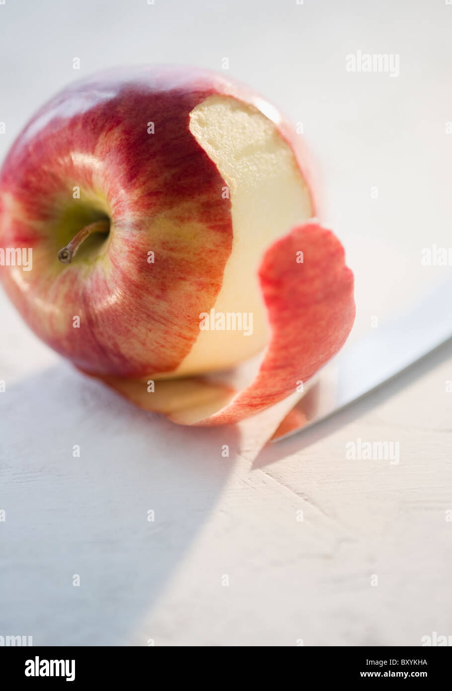 Partly peeled apple hi-res stock photography and images - Alamy