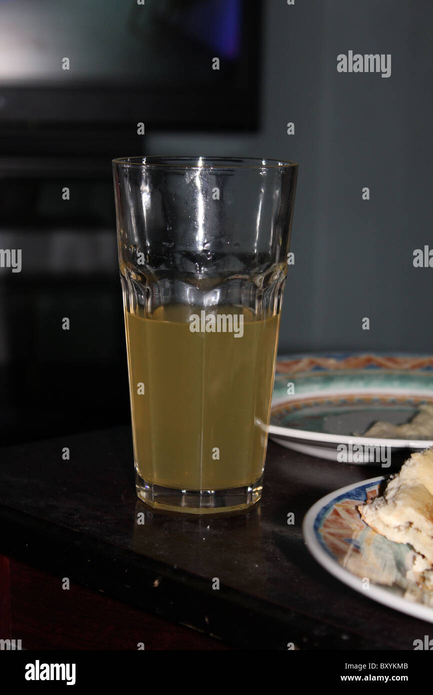 Glass of Orange Squash Stock Photo - Alamy