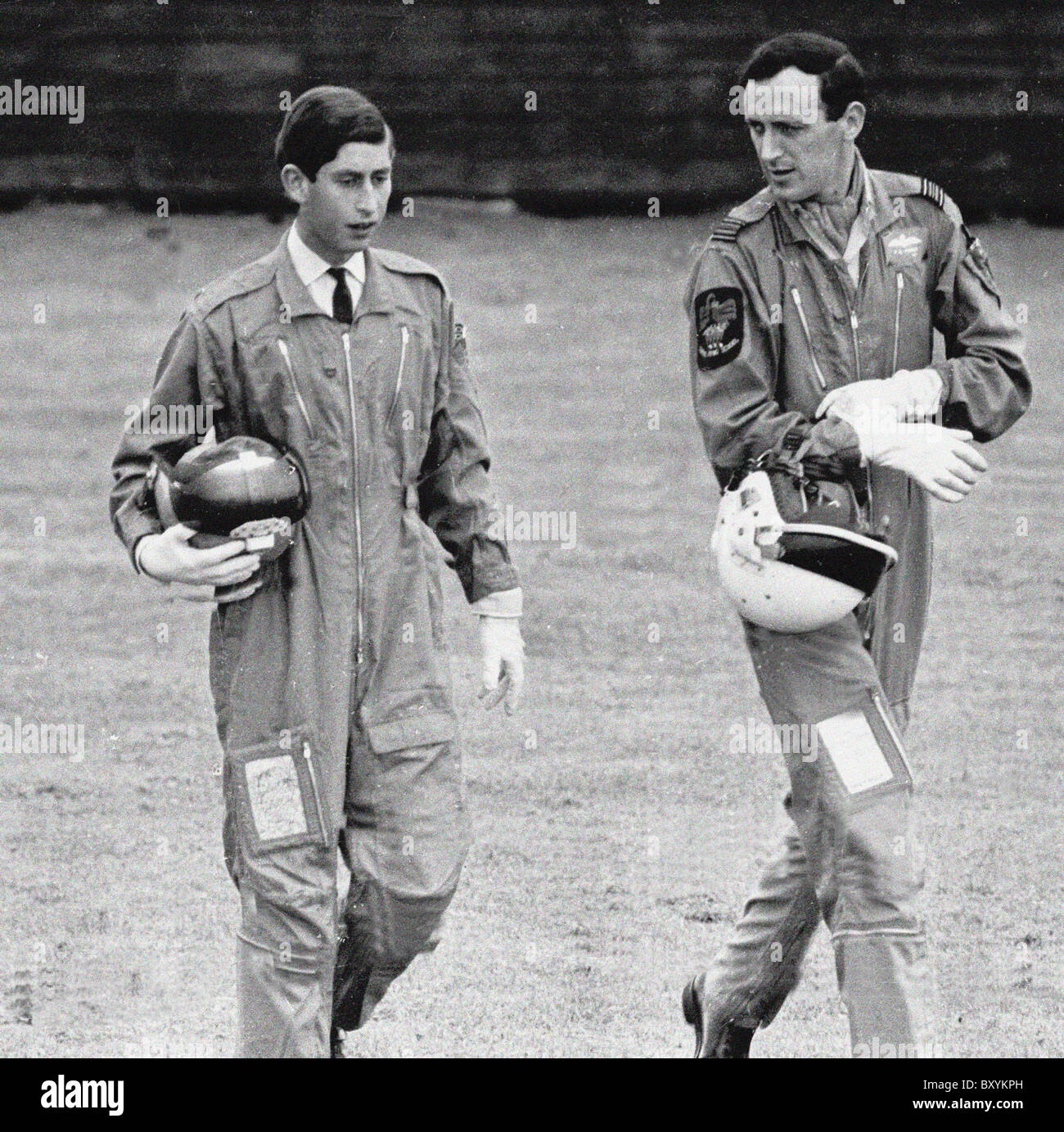 Prince Charles learning to fly at RAF Tangmere in August 1968 in a de ...