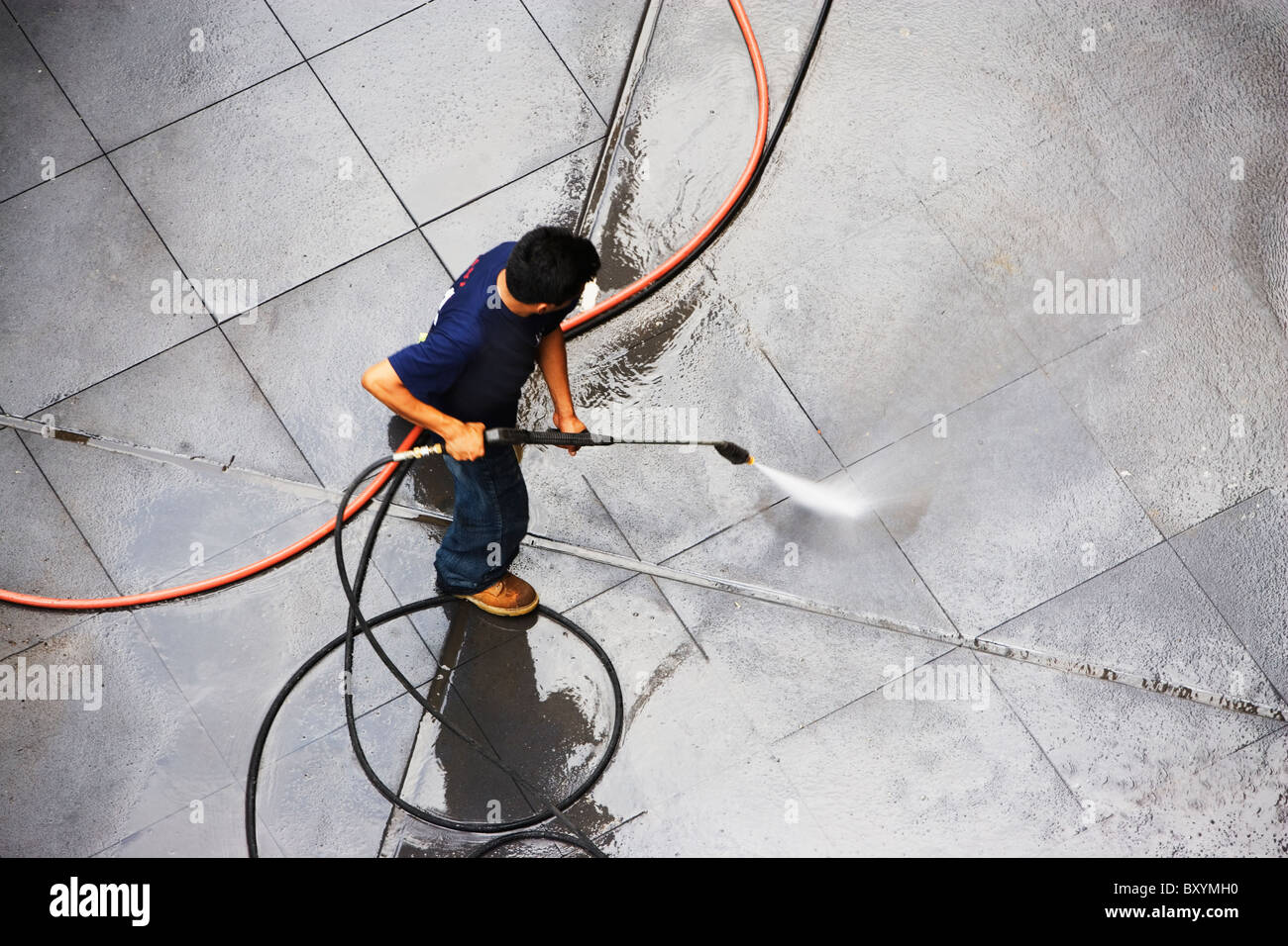 Street sweeper male hi-res stock photography and images - Alamy