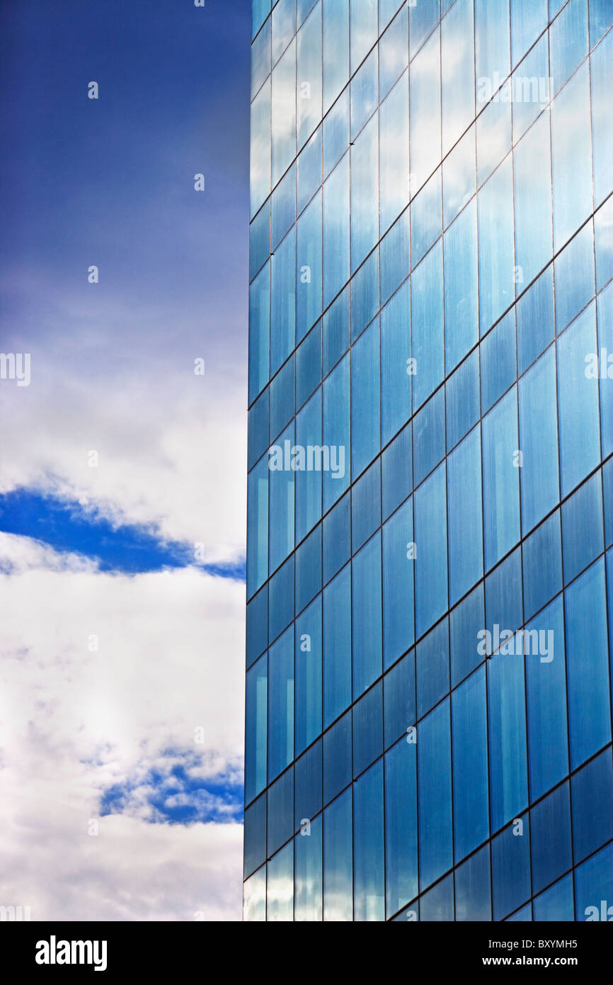Section of blue skyscraper Stock Photo - Alamy