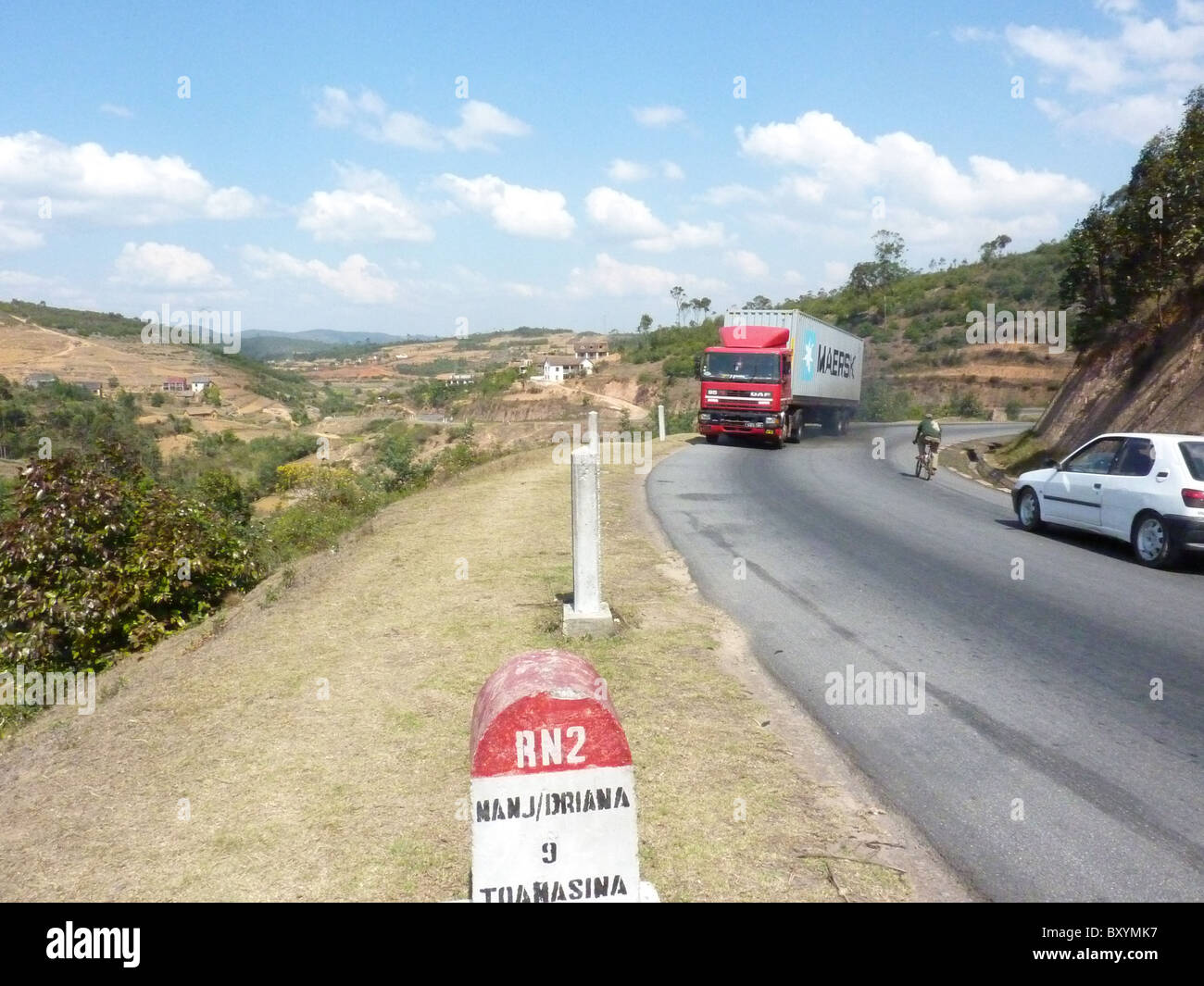 MADAGASCAR RN2 the main road to the south, just outside Antananarivo ...