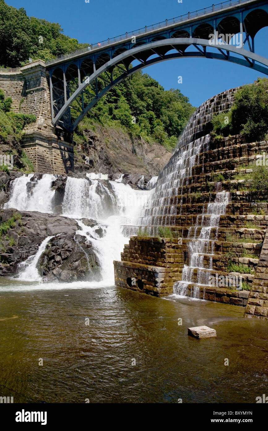 Dam and waterfall under bridge Stock Photo - Alamy