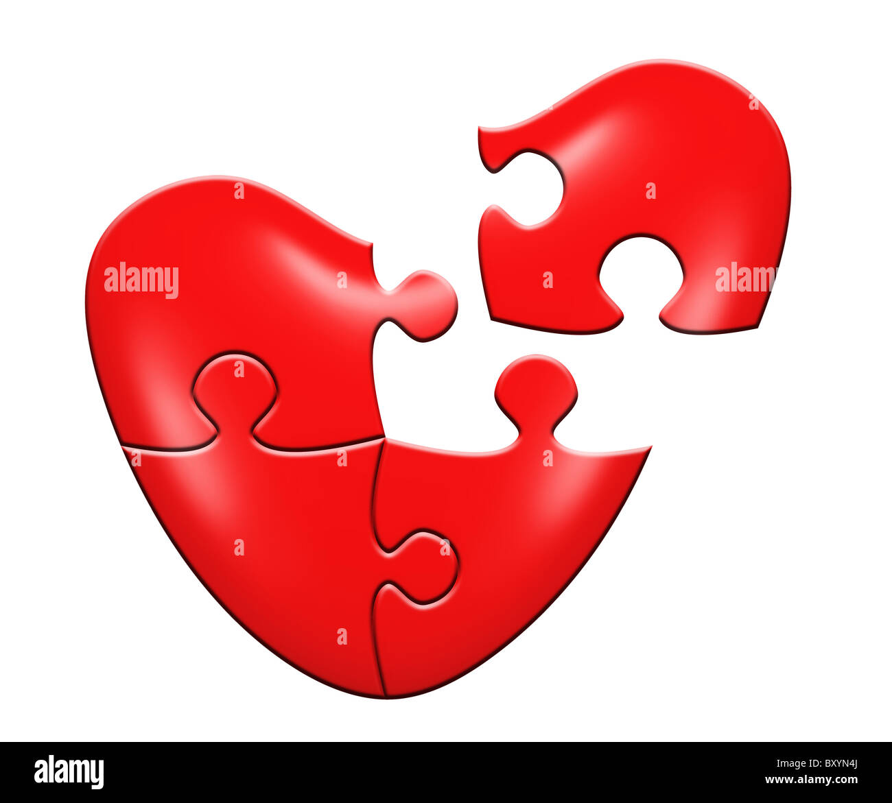 Incomplete heart puzzle Cut Out Stock Images & Pictures - Alamy