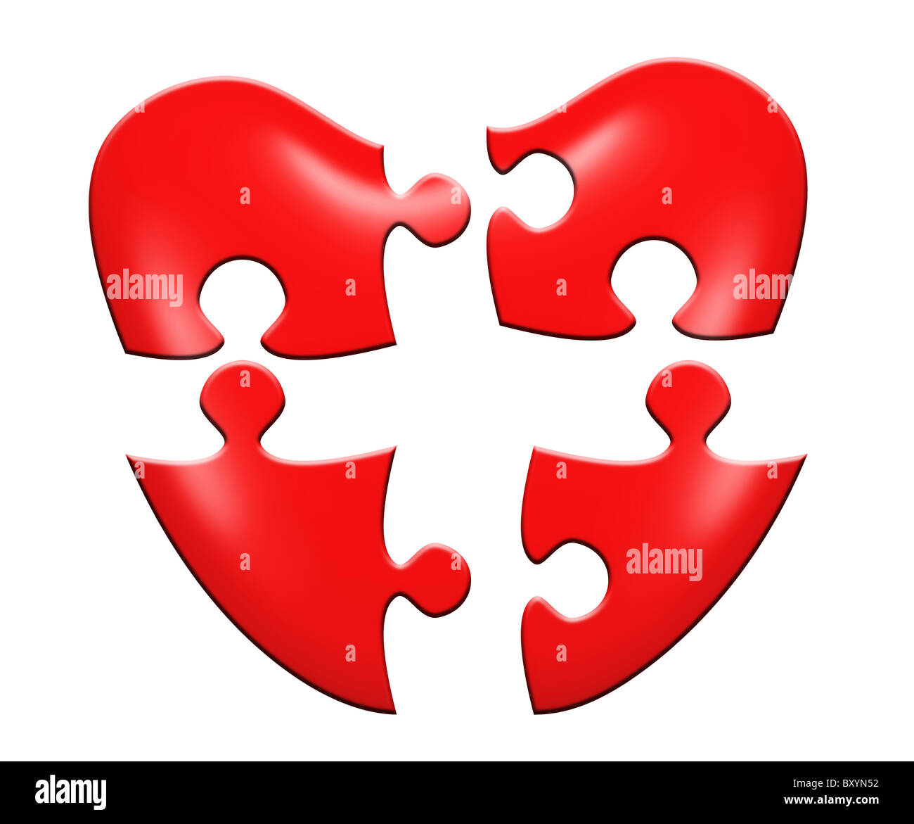 Incomplete heart puzzle Cut Out Stock Images & Pictures - Alamy