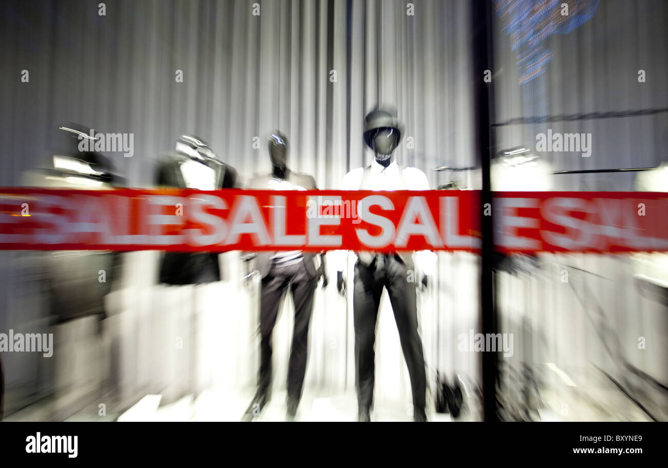 Shop window sales, London, England, UK Stock Photo - Alamy