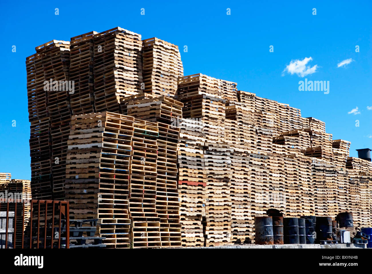 Stacks of pallets Stock Photo - Alamy