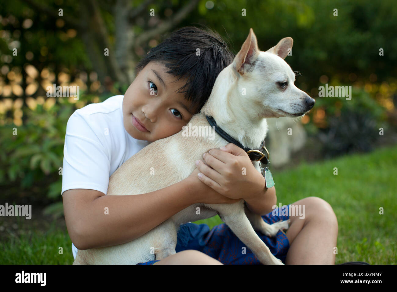 Boy and his dog hi-res stock photography and images - Alamy