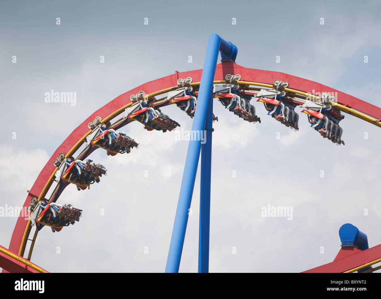 People on rollercoaster Stock Photo - Alamy