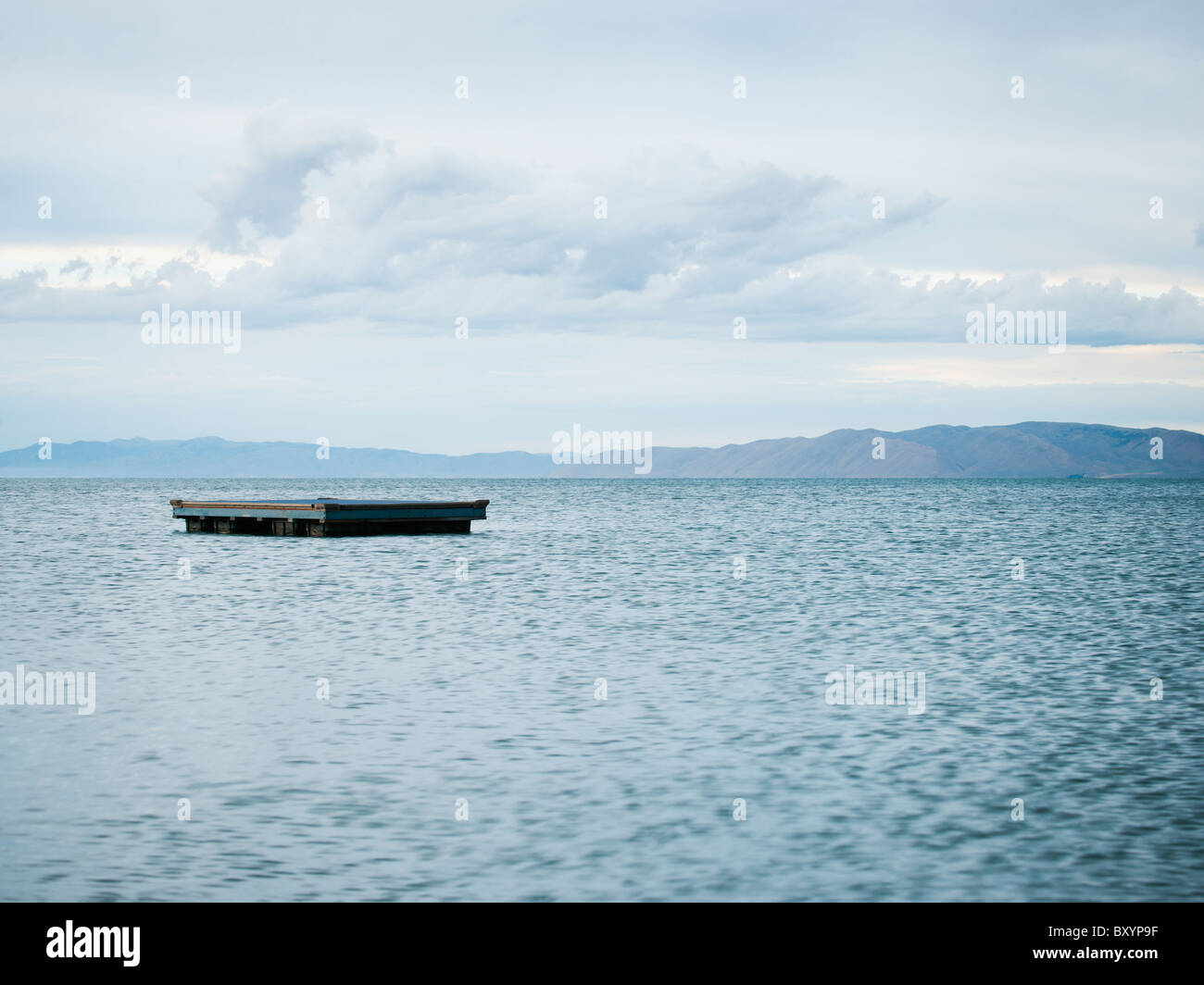 Raft floating on water Stock Photo - Alamy