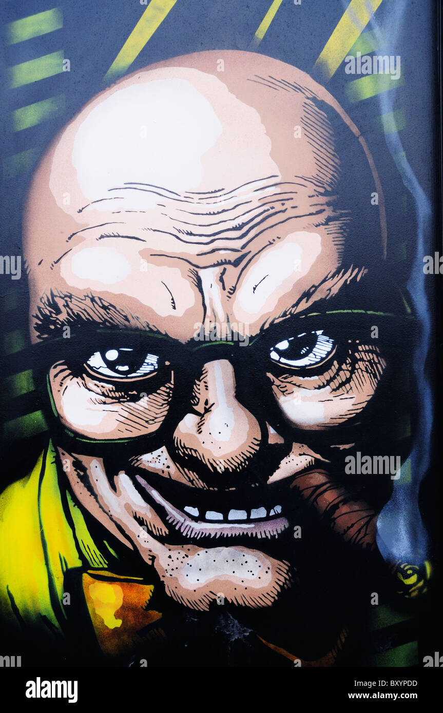 Graffiti Street art Mural, Newmarket Road, Cambridge, England, UK Stock ...