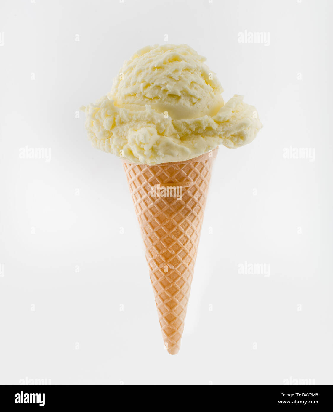 Vanilla ice cream cone Stock Photo - Alamy