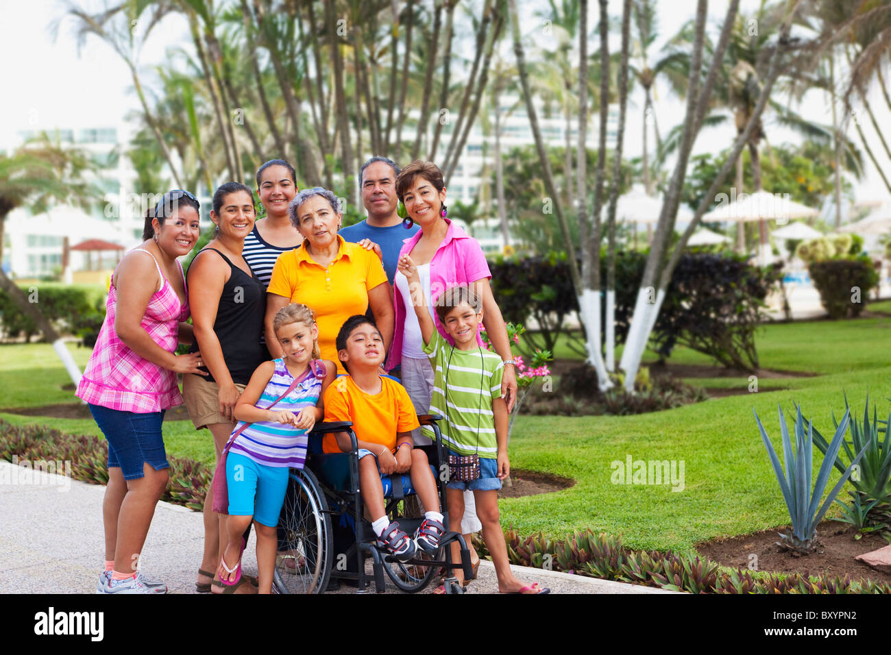 Hispanic family standing together outdoors Stock Photo - Alamy