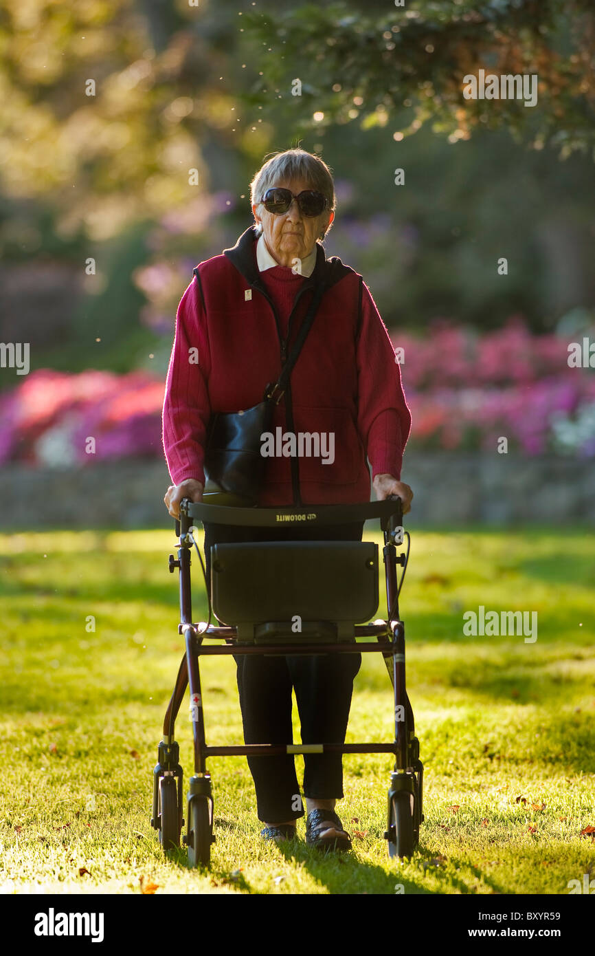 Senior lady walker hi-res stock photography and images - Alamy