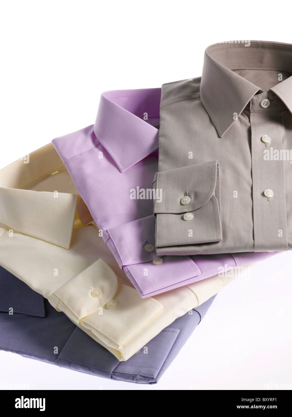 A still life shot of four mens shirts Stock Photo - Alamy