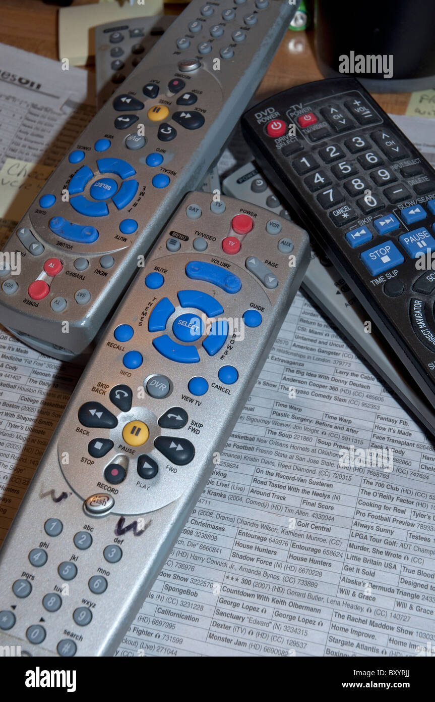 Remote controls pile hi-res stock photography and images - Alamy