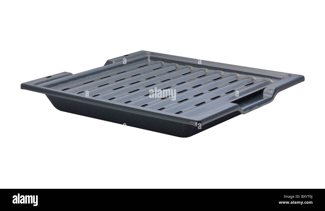 Broiling Pan Isolated on a white background Stock Photo - Alamy