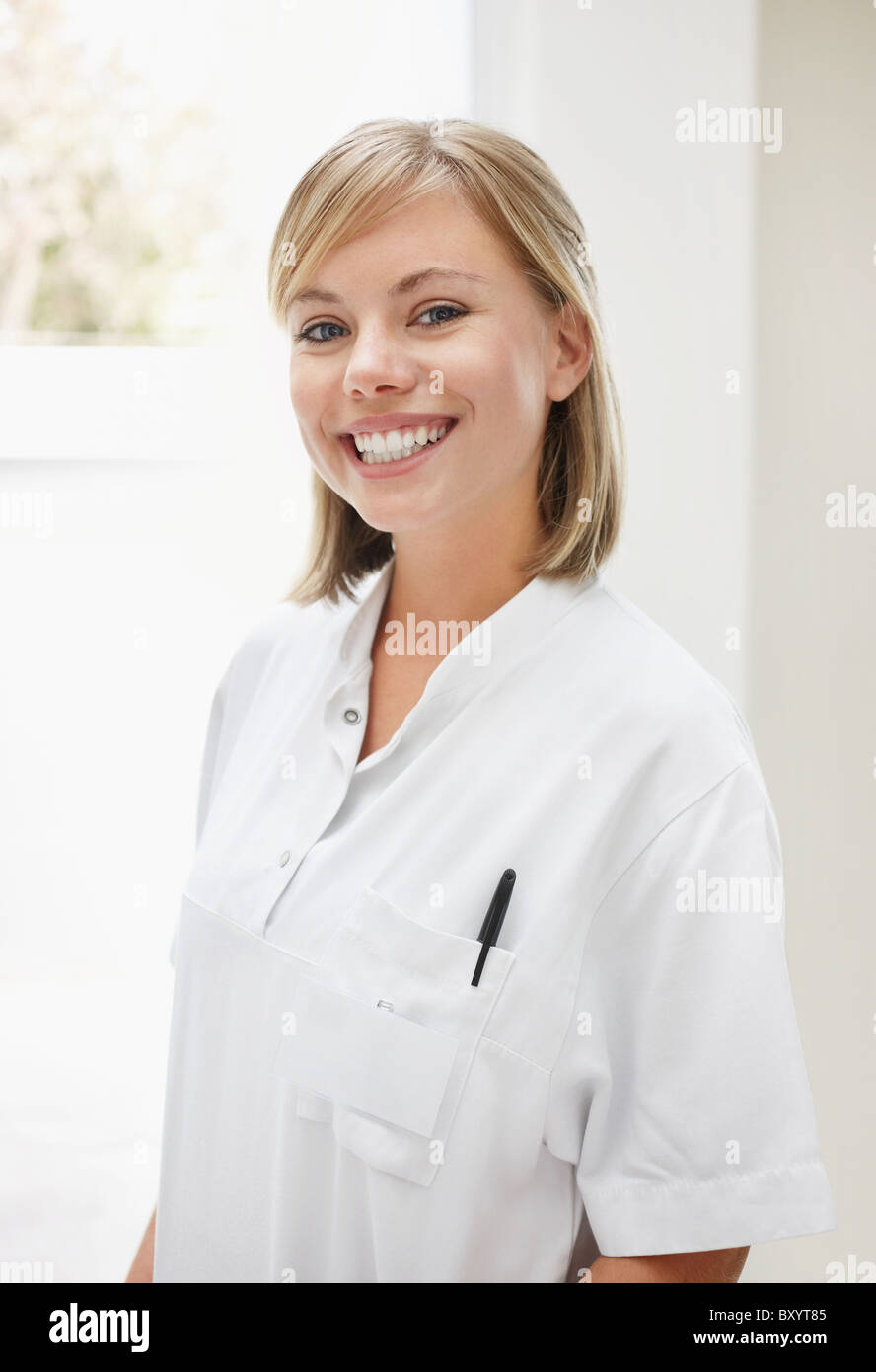 Portrait of female nurse Stock Photo - Alamy