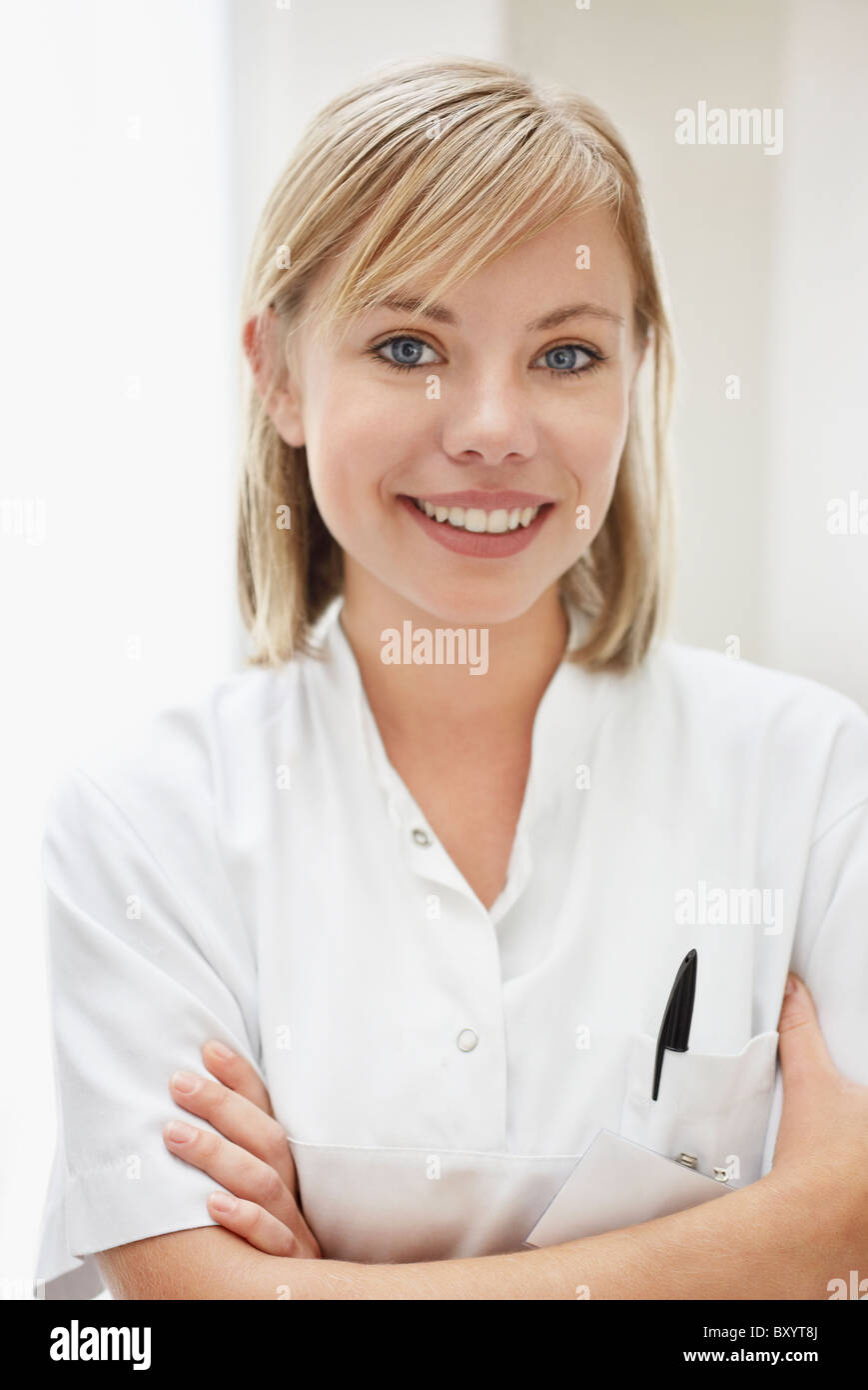 Portrait of female nurse Stock Photo - Alamy